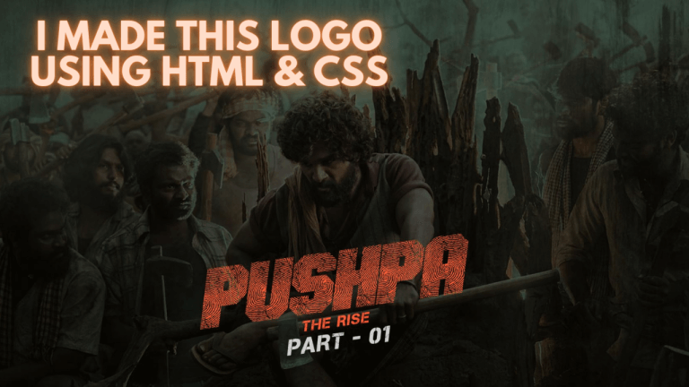 Pushpa logo using HTML & CSS - Coding is Love